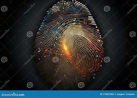 Digital Biometric Identification Systems Ai Generated Stock
