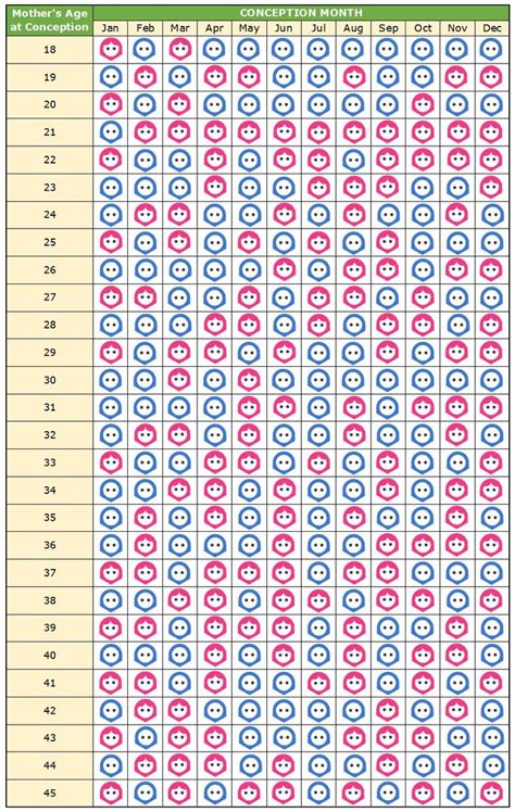 Китайский календарь пол ребенка 2025