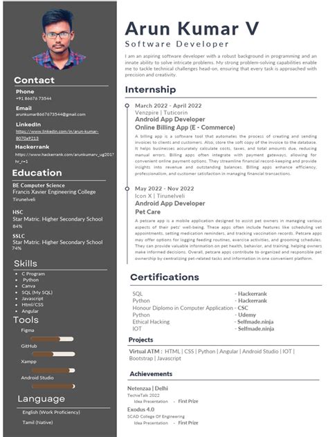 Arun Kumar V Pdf Mobile App Application Software