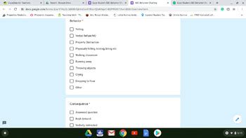 Google Form Behavior Documentation ABC Of Behavior By Lori Westerheide