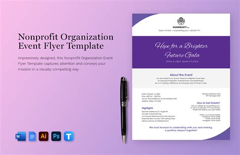Nonprofit Organization Event Flyer Template In Word Pdf Illustrator