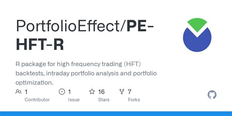 GitHub PortfolioEffect PE HFT R R Package For High Frequency Trading