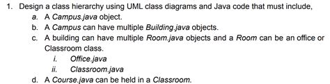 1 Design A Class Hierarchy Using Uml Class Diagrams