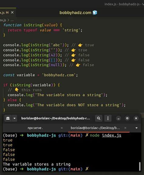 Check If A Variable Is A String Using Javascript Bobbyhadz