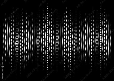 Audio Equalizer Halftone Isolated On White Background Sound Wave Using