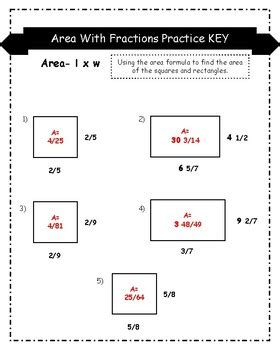 Area With Fractions By Miss Winkel S Toolbox TPT