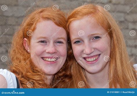 Double Portrait Of Two Redheaded Girls Editorial Photo Image Of Looking Beautiful