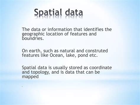 Ppt Spatial Data Pptx