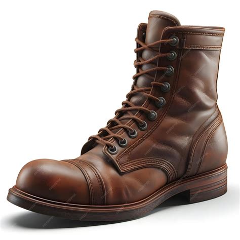 Premium Photo Vintage Leather Laceup Boot For Men