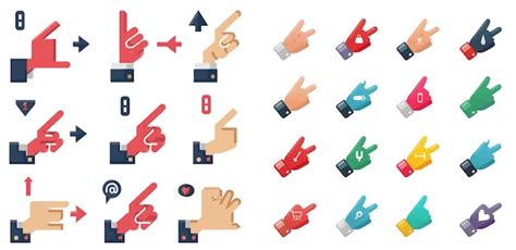 Premium Vector Website Arrows Or Hands Cursors Tools Computer Interface Button