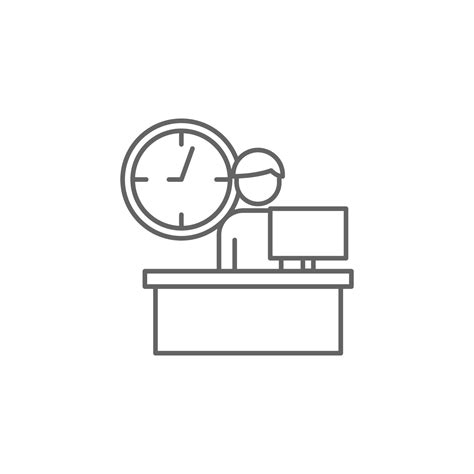 Working Time Management Vector Icon Illustration 23199418 Vector Art At Vecteezy