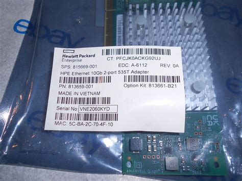 Used Hewlett Packard Enterprise Hpe Ethernet Gb Port T Adapter Ubb Threads