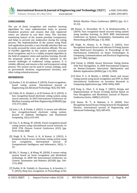A Novel Method For Facial Recognition Based Smart Voting System Using Machine Learning Pdf