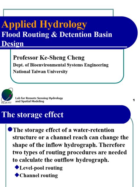 6 Aph Flood Routing Pdf Discharge Hydrology Hydrology