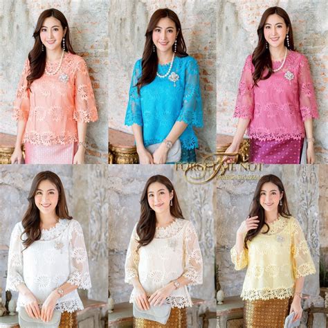 😍😍เสื้อลูกไม้คอกลม แขนยาว 5 ส่วน เนื้อผ้าลูกไม้หลายดอกสวยมากคะ ทอลายแน่นมากค่ะ ลายสวย เนื้อผ้า