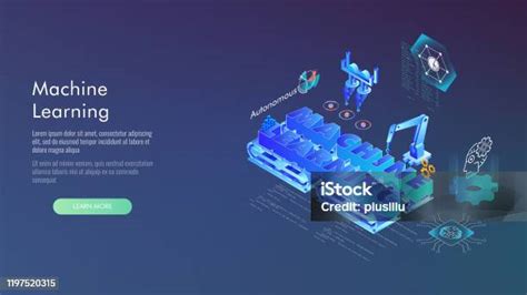 기계 학습 Ai 데이터 마이닝 알고리즘 알고리즘 신경망 딥 러닝 및 자율 아이소메트릭 벡터 개념입니다 3차원 형태에 대한 스톡 벡터 아트 및 기타 이미지 Istock