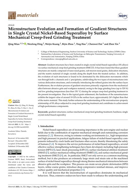 Pdf Microstructure Evolution And Formation Of Gradient Structures In Single Crystal Nickel