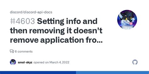 Setting Info And Then Removing It Doesnt Remove Application From