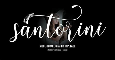 Santorini Script Font Script And Handwritten Ft Flowing And Opentype