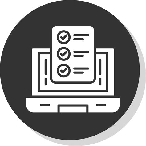 Survey Glyph Shadow Circle Icon Design 43905754 Vector Art At Vecteezy