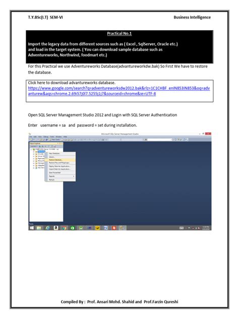bi practical no 1 pdf microsoft excel microsoft sql server
