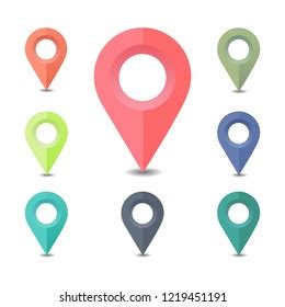 Set Red Map Pointer Vector Icon Stock Vector Royalty Free 395918284 Shutterstock