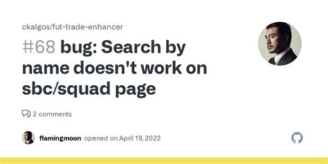 Bug Search By Name Doesn T Work On Sbc Squad Page Issue