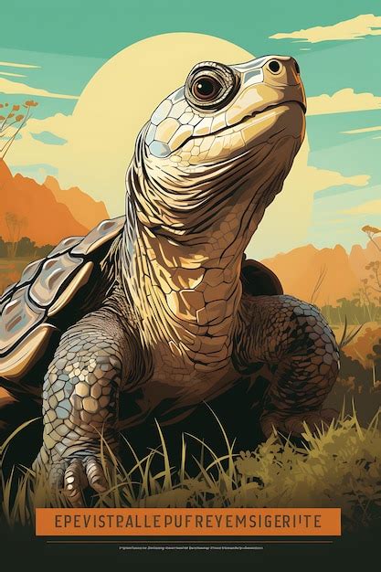 Premium Ai Image Colorful Poster Endangered Reptiles Habitat