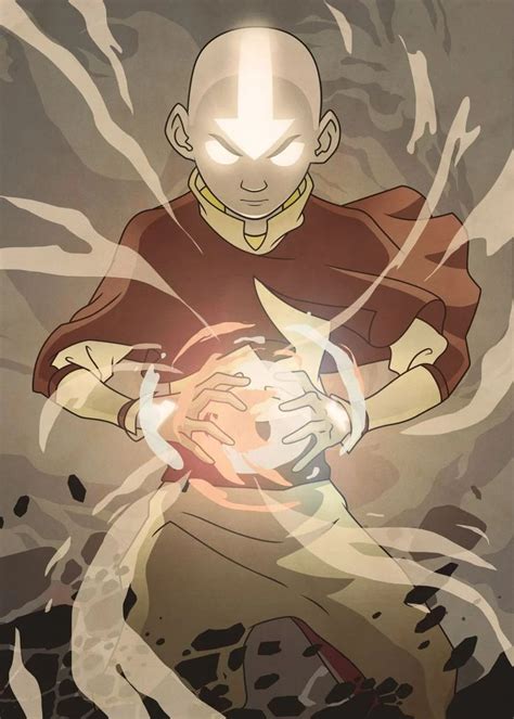 Aang Elements Poster By Avatar The Last Airbender Displate Avatar Zuko Avatar Aang
