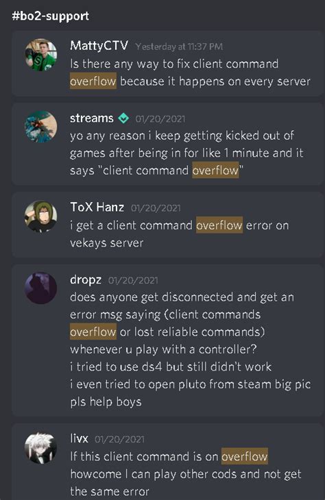 Error Client Command Overflow Plutonium