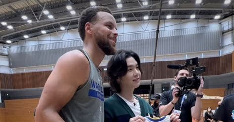 [nba] 스테픈 커리 성덕 됐다 Bts 슈가 만남에 행복