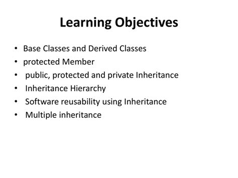 Learning Objectives