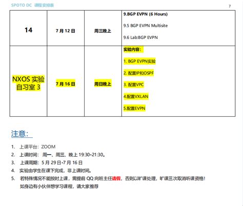 SPOTO DC CCIE V3 0 Nexus专题108班课程表5 29 实验确认 思博SPOTO 思博SPOTO
