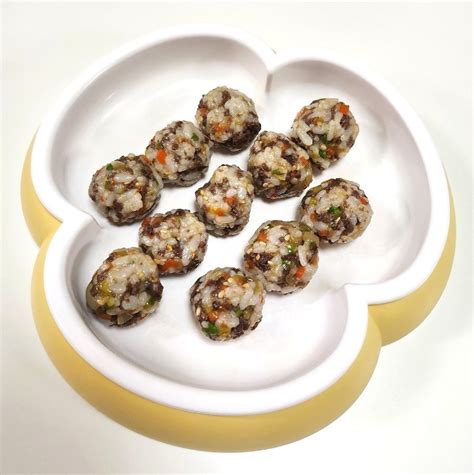 유아식 소고기주먹밥 만들기