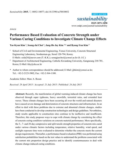 Pdf Performance Based Evaluation Of Concrete Material Properties From