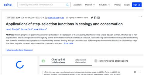 Applications Of Step Selection Functions In Ecology And Conservation