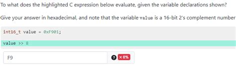 Solved To What Does The Highlighted C Expression Below