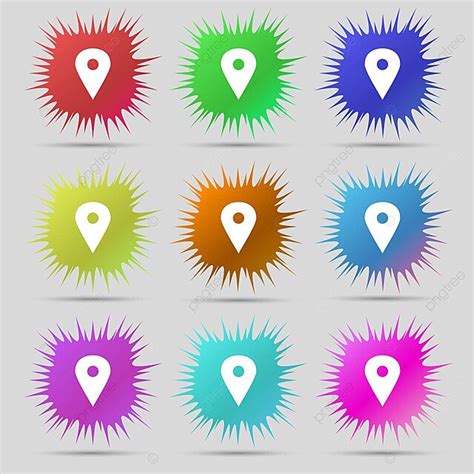 Original Needle Buttons Set Map Pointer And Gps Location Icons Photo Background And Picture For