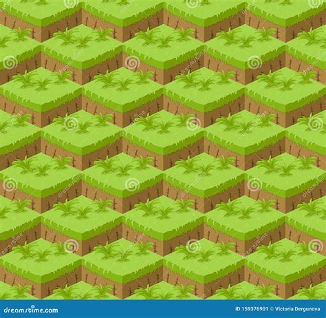 Soil Layers Vector Isometric Pattern Stock Vector Illustration Of