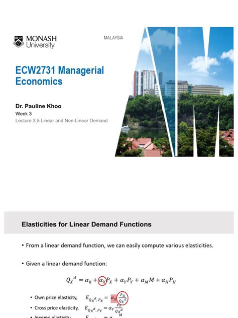 Lecture 3 Part 5 Linear And Non Linear Demand Pdf Demand Elasticity Economics