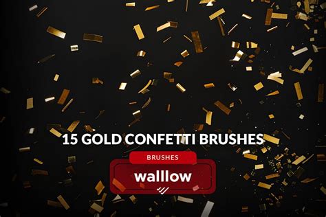 15 цифровых кистей для фотошопа Confetti Кисти Включая конфетти и цифровой Envato Elements