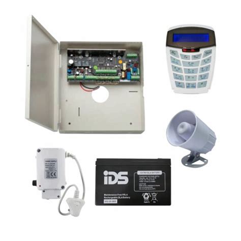 Ids X64 8 Zone Curve Lcd Keypad 15w Siren 40va Psu 12v Battery Security Warehouse