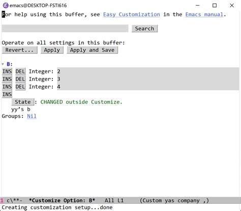 Emacs 的 Customization