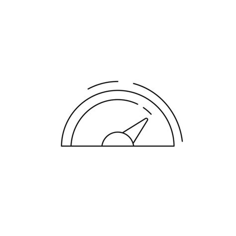 Premium Vector Tachometer Or Speedometer Thin Line Icon Car Dashboard Icon