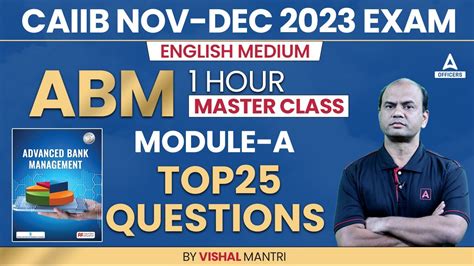 Caiib Nov Dec 2023 Exam Abm English Medium 1 Hour Master Class