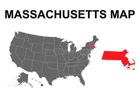 Massachusetts Map Shape United States Of America Flat Concept Icon