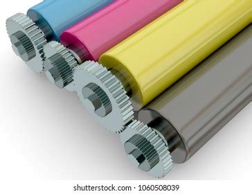 Offset Printing Machine D Rendering Over Royalty Free Licensable Stock Illustrations
