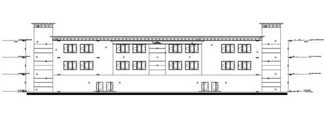 Autocad Dwg Drawing 2d File Of The Typical Section And The Elevation Details Of The G 1 Rear