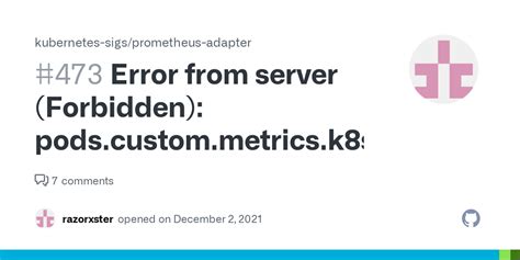 Error From Server Forbidden Pods · Issue 473 · Kubernetes Sigs