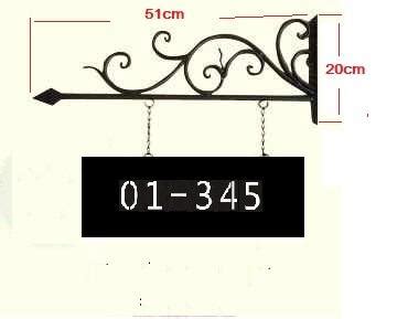 Customized House Number Hanger Babe Classroom Number Pastoral Wrought Iron House Number Hanger